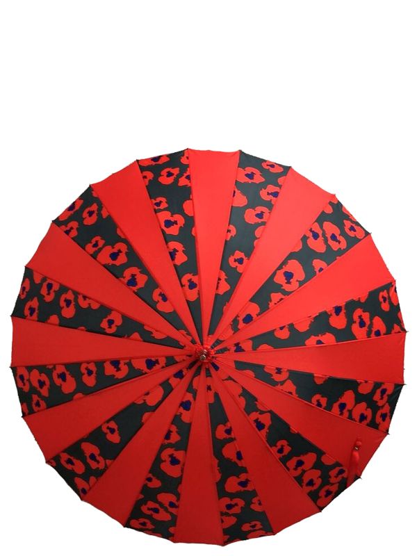 Зонт-трость женский механический Labbra T24-300 красный