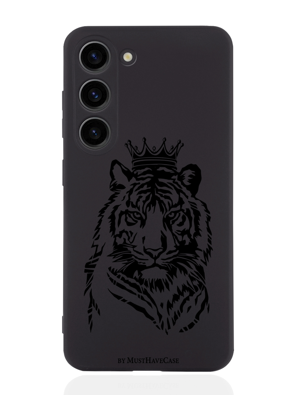 Чехол MustHaveCase для Samsung Galaxy S23 Тигр с Короной черный