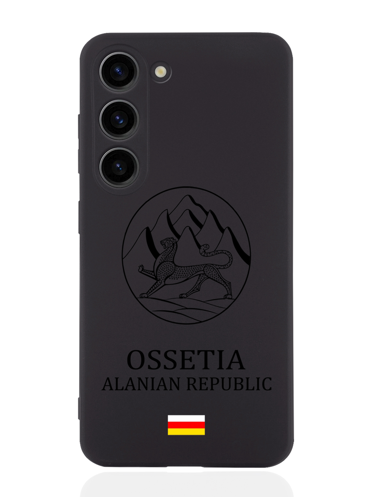 Чехол SignumCase для Samsung Galaxy S23 Черный лаковый Герб Северной Осетии черный