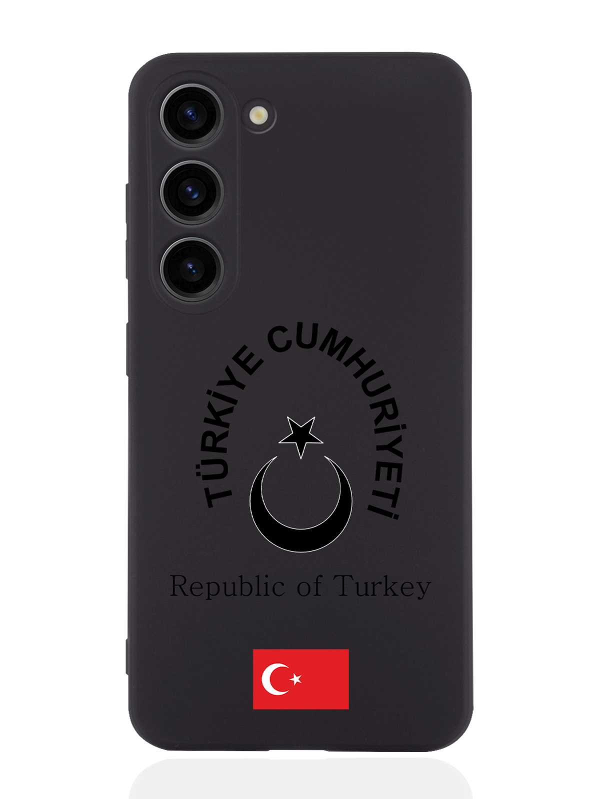 Чехол SignumCase для Samsung Galaxy S23 Черный лаковый Герб Турции черный