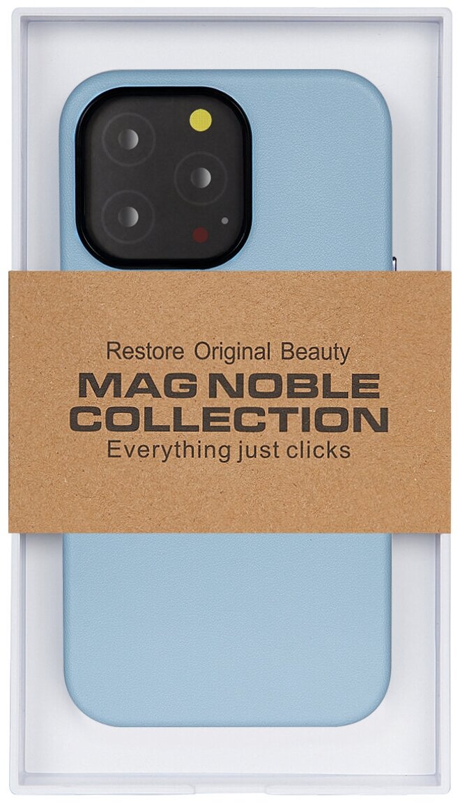Чехол с MagSafe для iPhone 13 Pro Max MAG NOBLE COLLECTION — Небесно Голубой