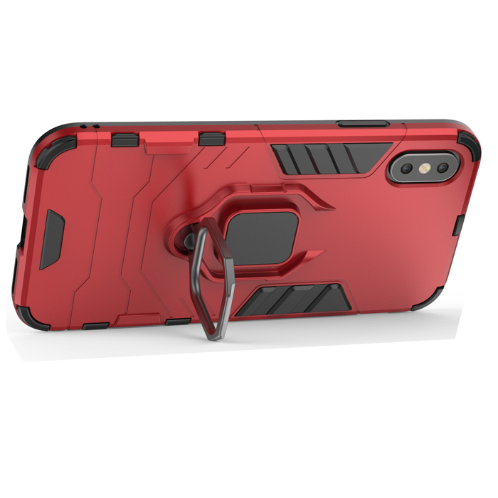 Противоударный чехол с кольцом Panther Case для iPhone XS Max (красный)