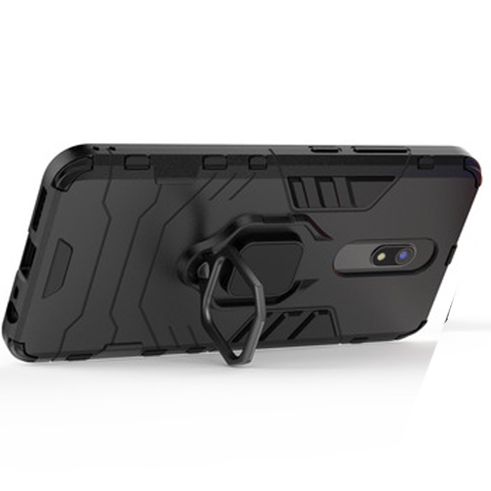 Противоударный чехол с кольцом Panther Case для Xiaomi Redmi 8 / 8A (черный)