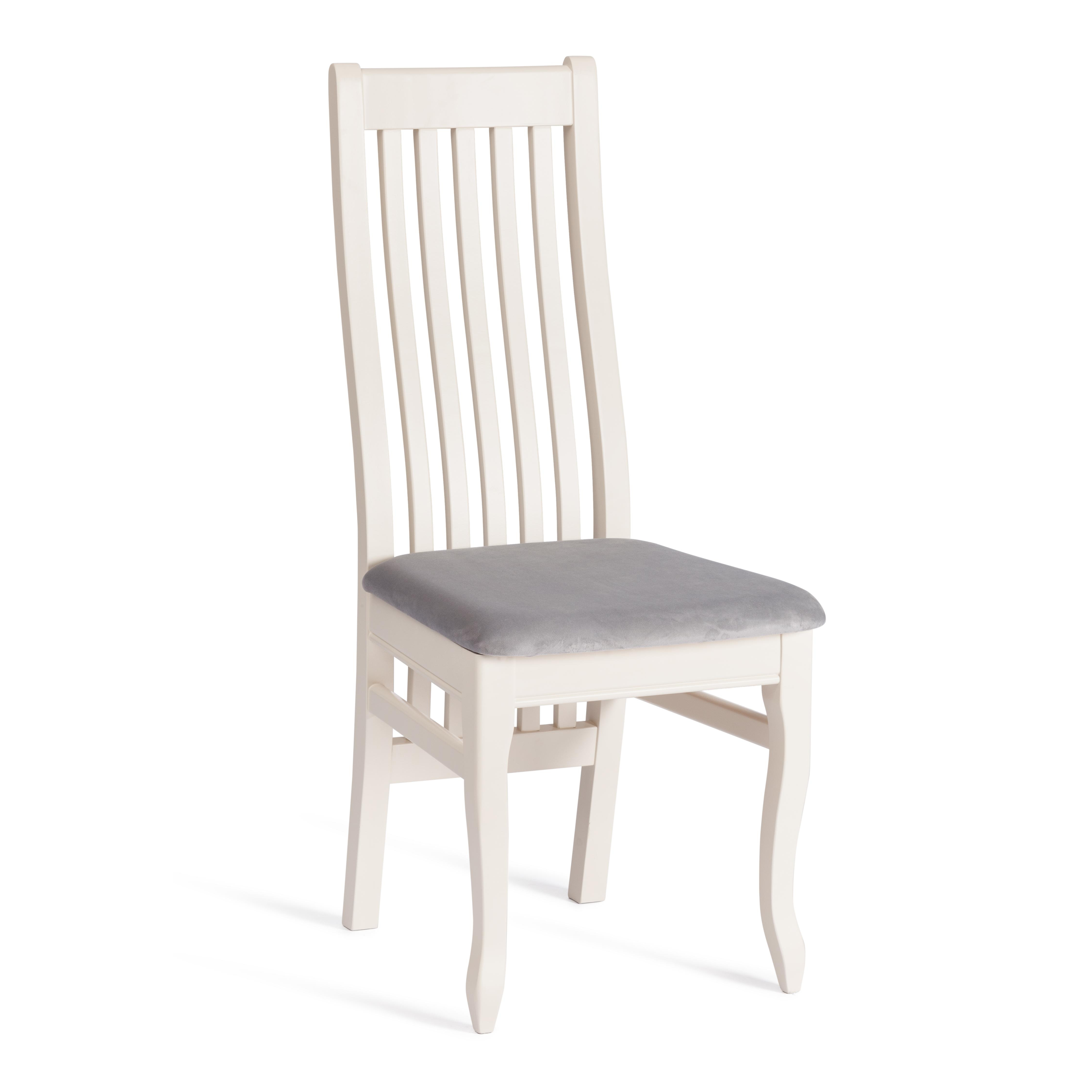 Стул Tetchair DOLCE мягкое сидение бук, 40х46х100см, ivory white, велюр Ten