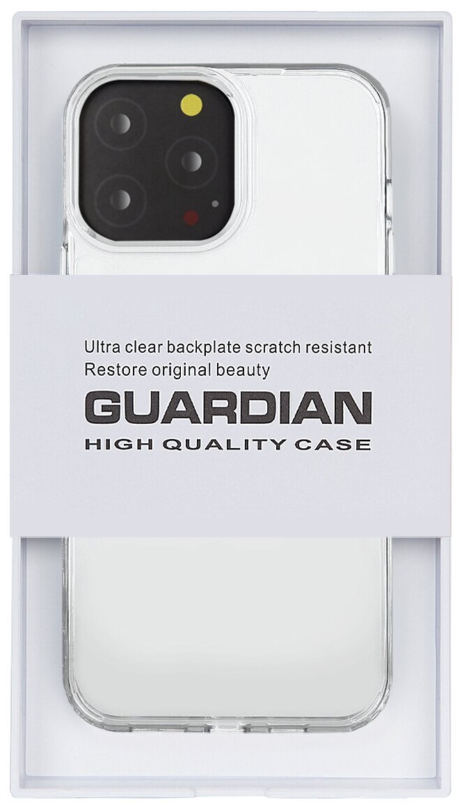 Чехол для iPhone 12 GUARDIAN High Quality — Прозрачный