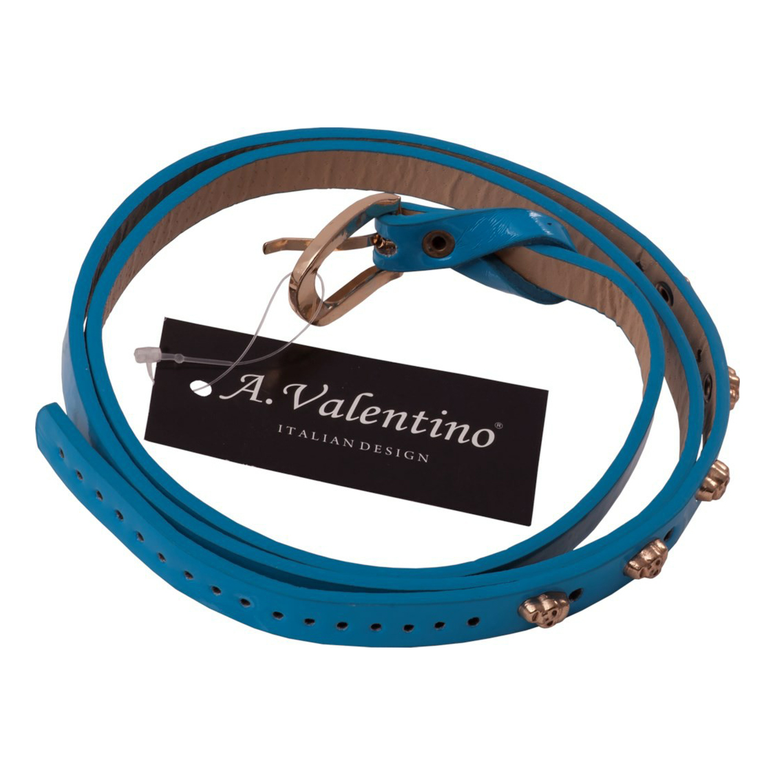 Ремень женский A.Valentino 150033 голубой, 95 см