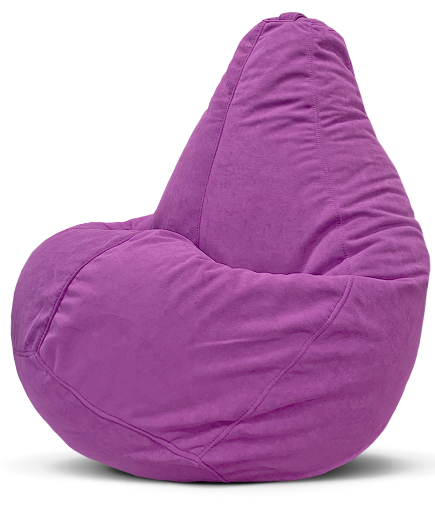 Кресло-мешок PUFLOVE Груша, Велюр, Размер XXL, фиолетовый