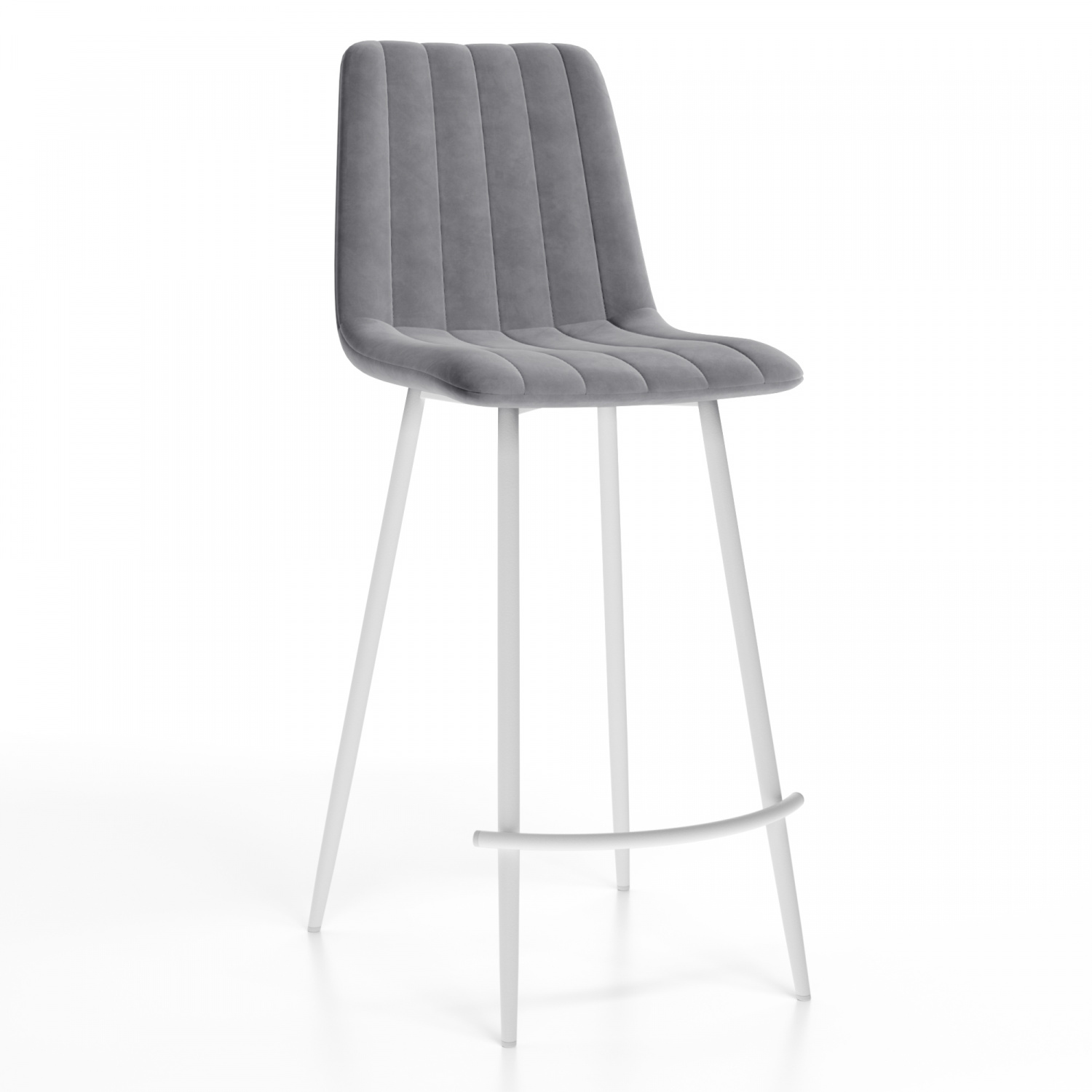 Барный стул СтолБери 2626200, белый/серый