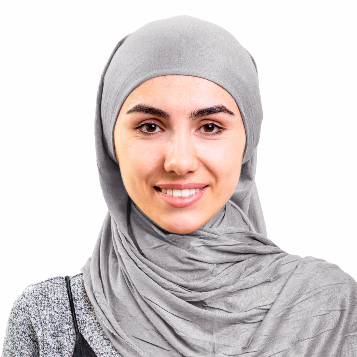 Хиджаб платок женский Asiyah AY-HJB3-01 светло-серый р. 170x60