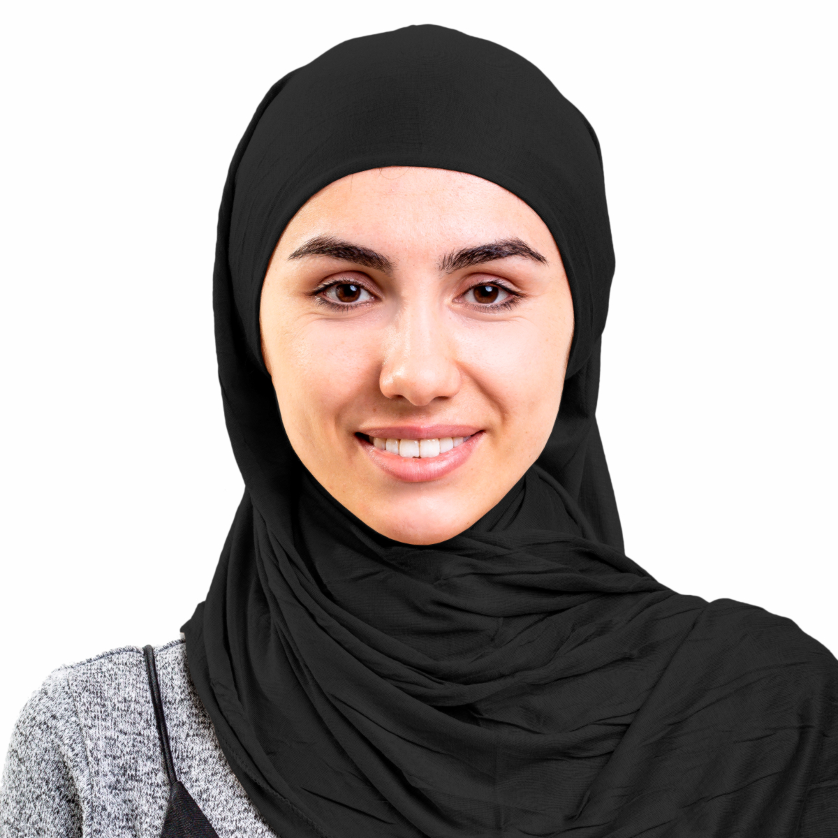 Хиджаб платок женский Asiyah AY-HJB3-01 черный р. 170x60