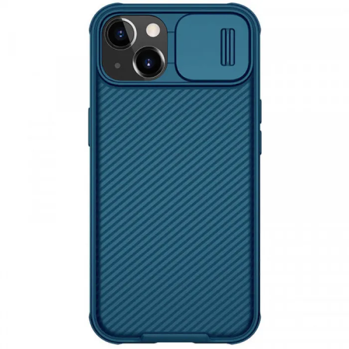Чехол из пластика и TPU Nillkin CamShield Pro для iPhone 13, синий