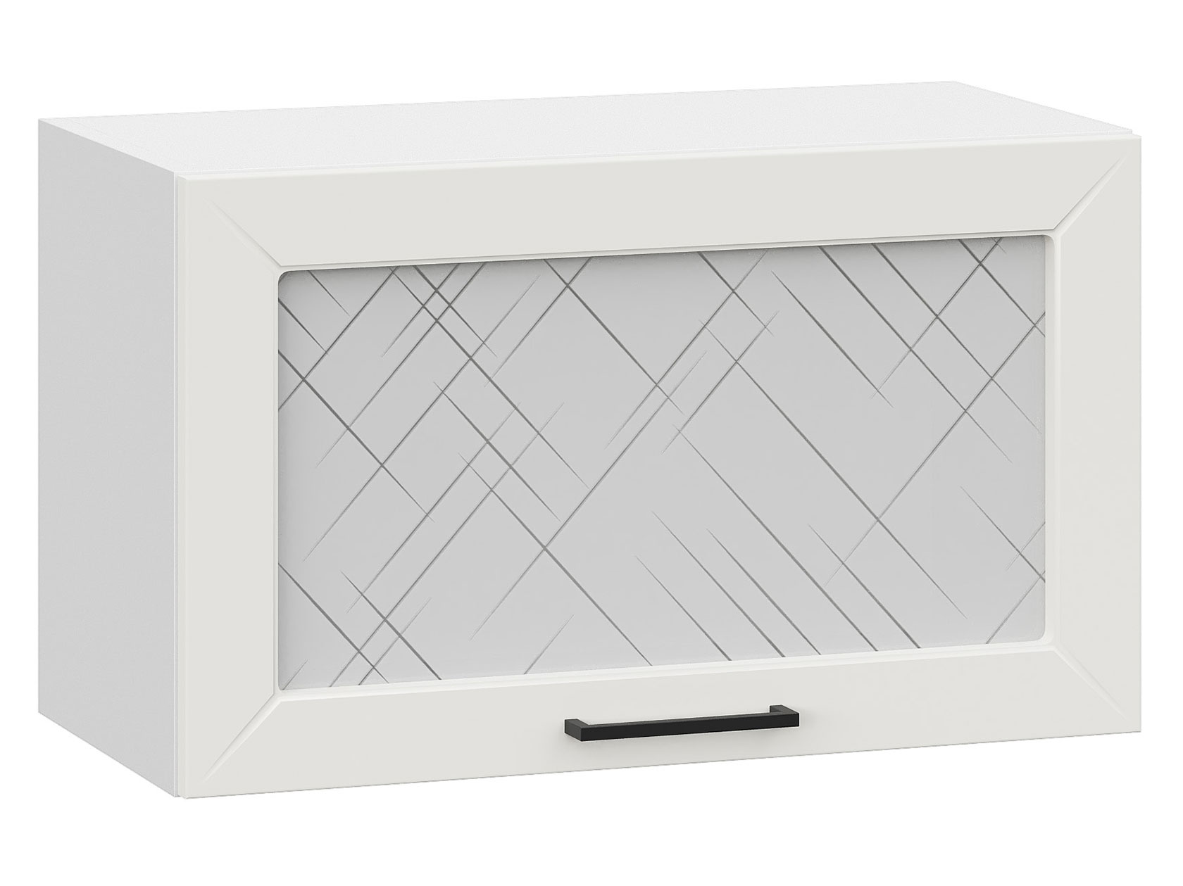 Навесной шкаф СВ-Мебель Вектор Белый / Бланж со стеклом 600 мм