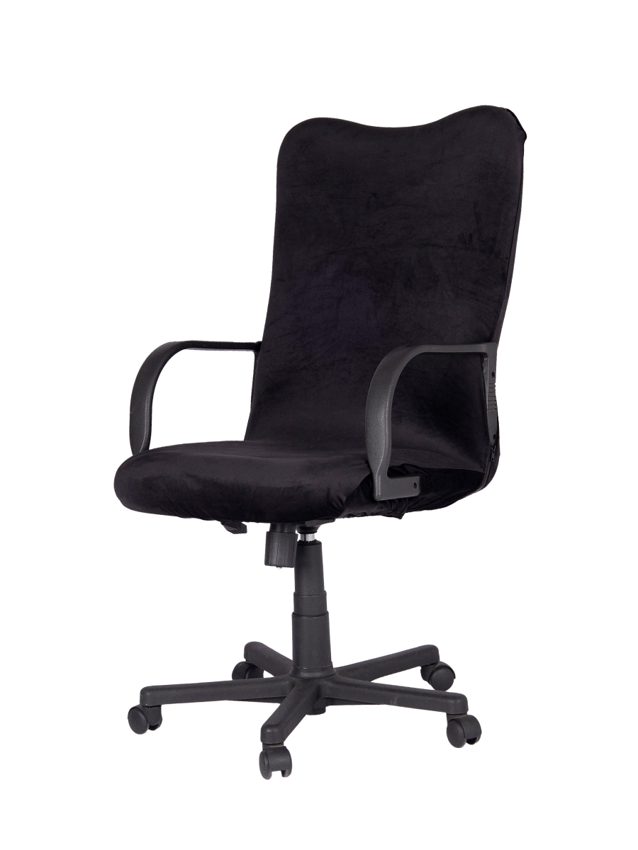 Чехол LuxAlto на кожаное офисное кресло Velvet, размер L, черный (11702)
