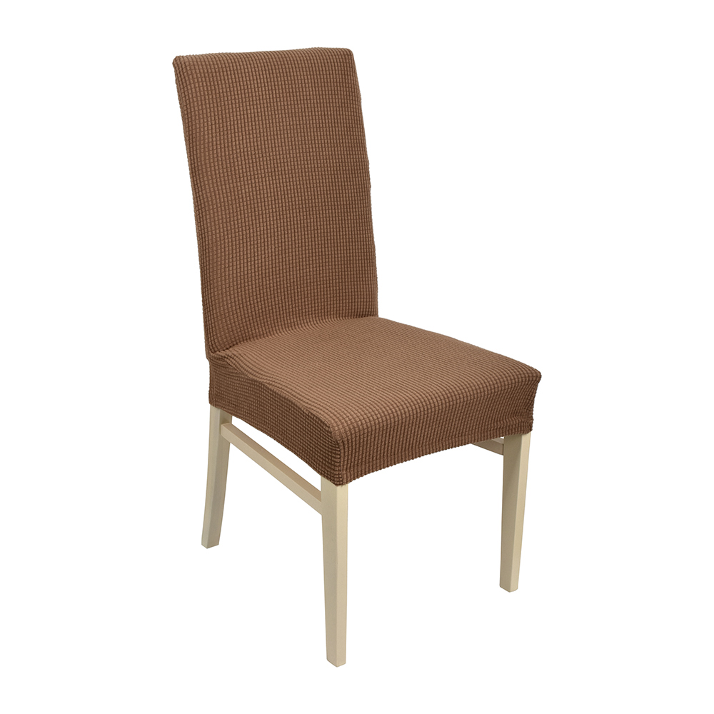 Чехол на стул QWERTY Вельвет, 100% полиэстер, 50*50*55 см,светло-коричневый