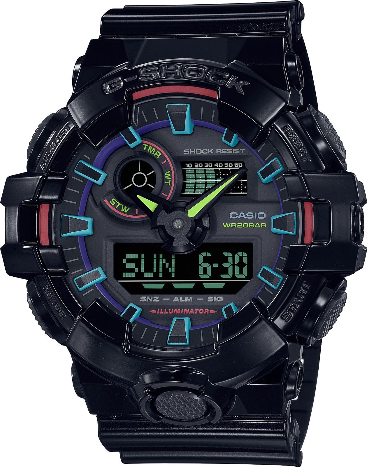 Наручные часы мужские Casio GA-700RGB-1A черные