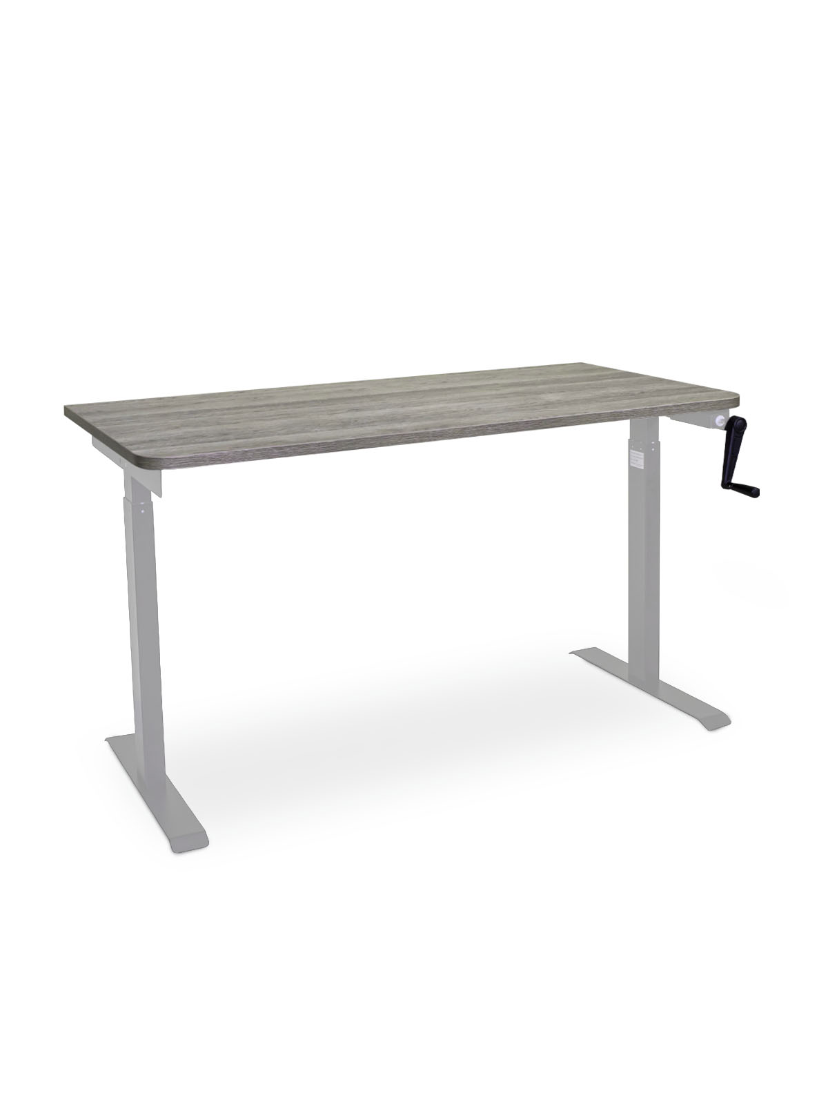 Офисный стол LuxAlto лофт для работы стоя и сидя серый, 140x70x2.5см, 34113