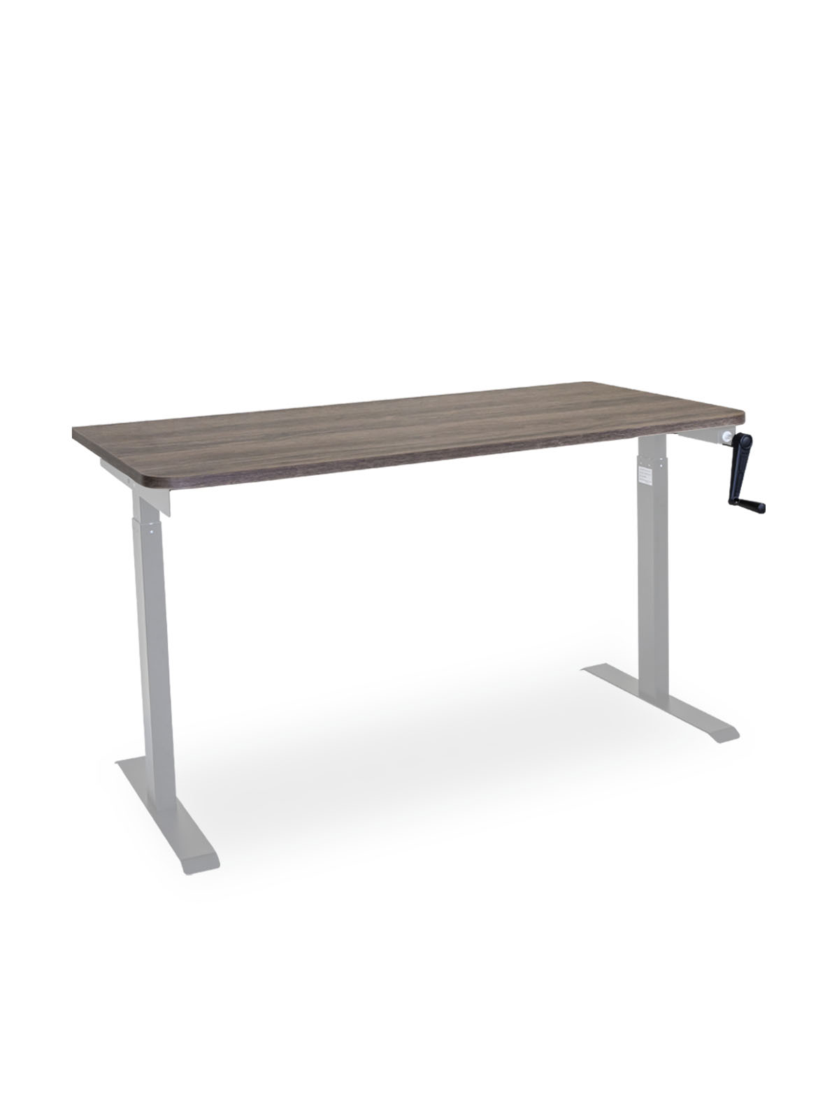 Компьютерный стол LuxAlto для работы сидя и стоя серый, темно-коричневый 120x60см, 34115