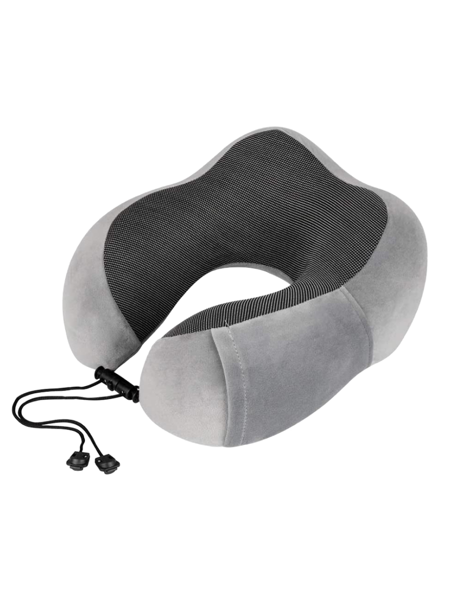 Подушка для путешествий LuxAlto с эффектом памяти, беруши, очки для сна 29x25x14см, 13629