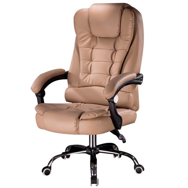 Эргономичное массажное офисное кресло Luxury Gift 606 хаки
