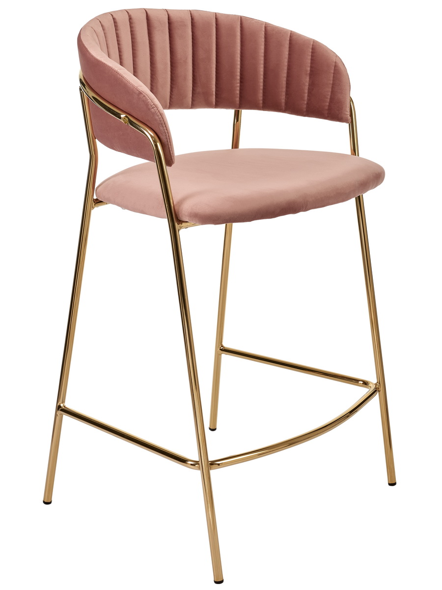 Полубарный стул Bradex Turin FR 0163, золото/пудровый/золото/пудровый