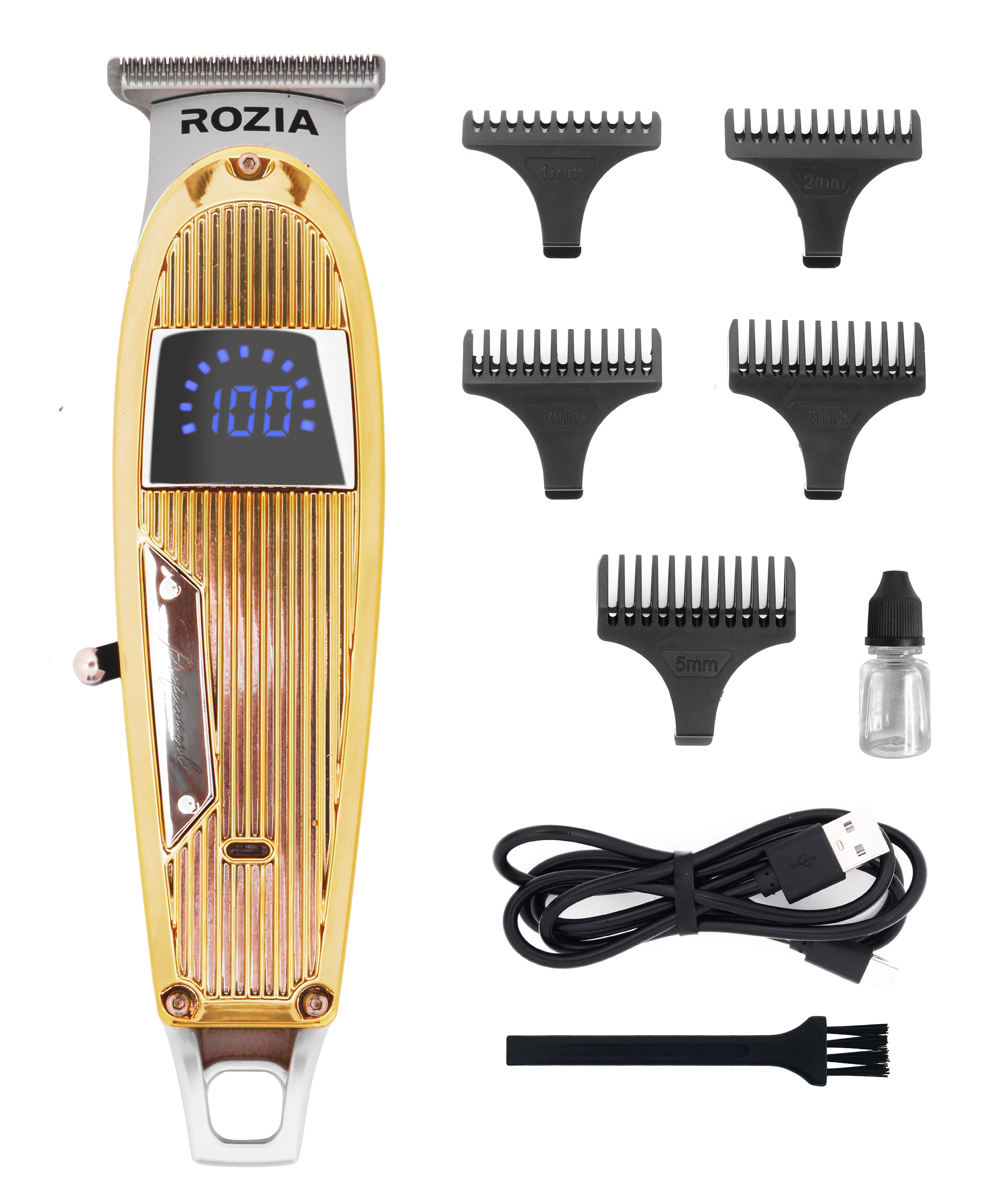 Машинка для стрижки волос Rozia HQ-320 золотистый