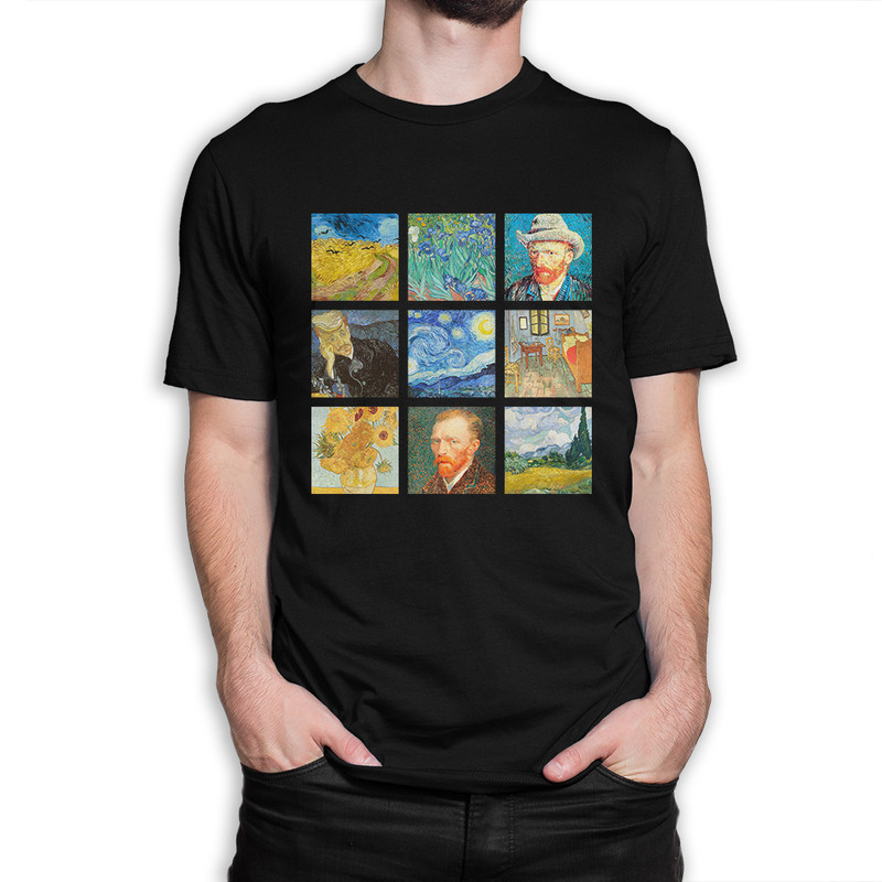 Футболка мужская Dream Shirts Ван Гог черная 2XL