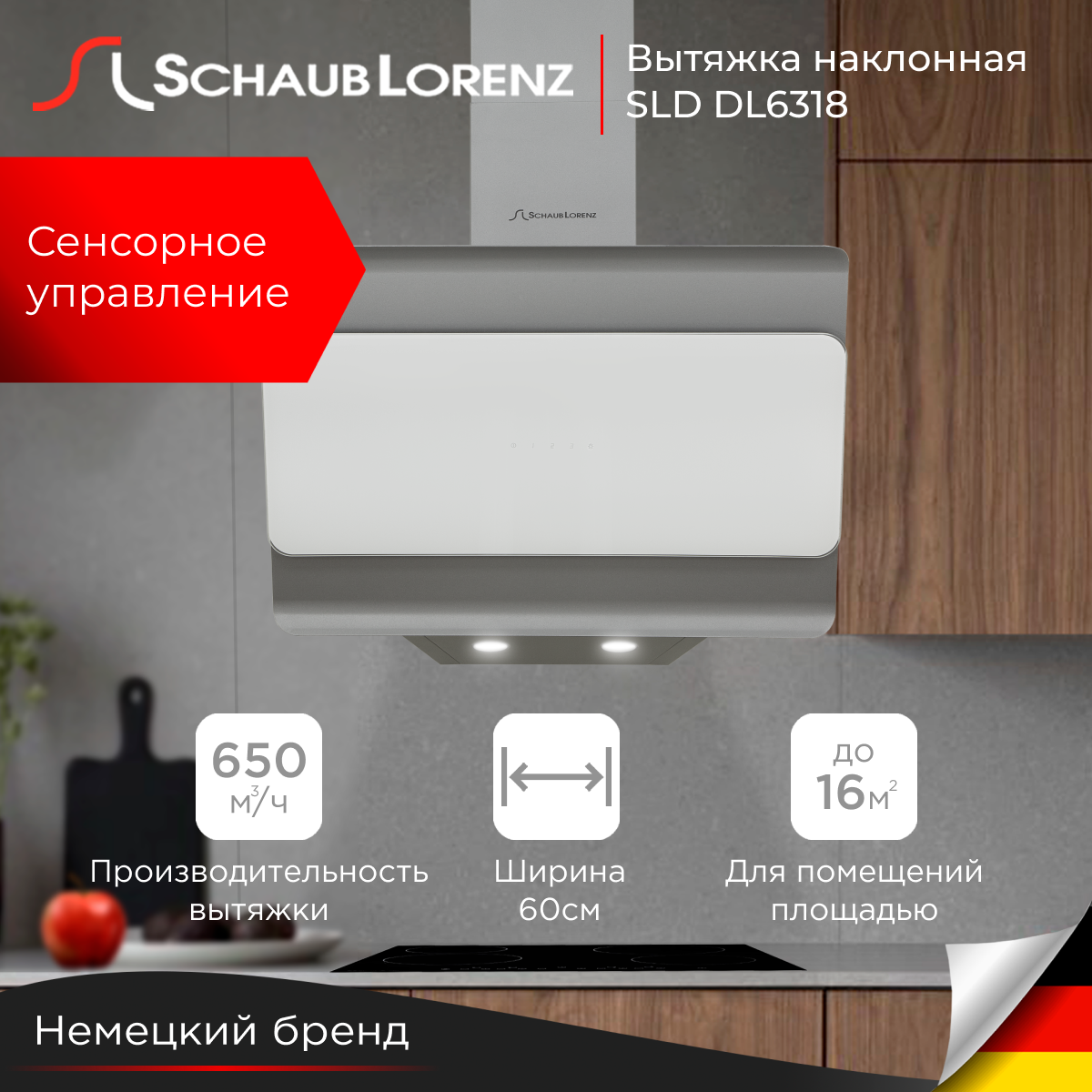 Вытяжка встраиваемая Schaub Lorenz SLD DL6318 белый