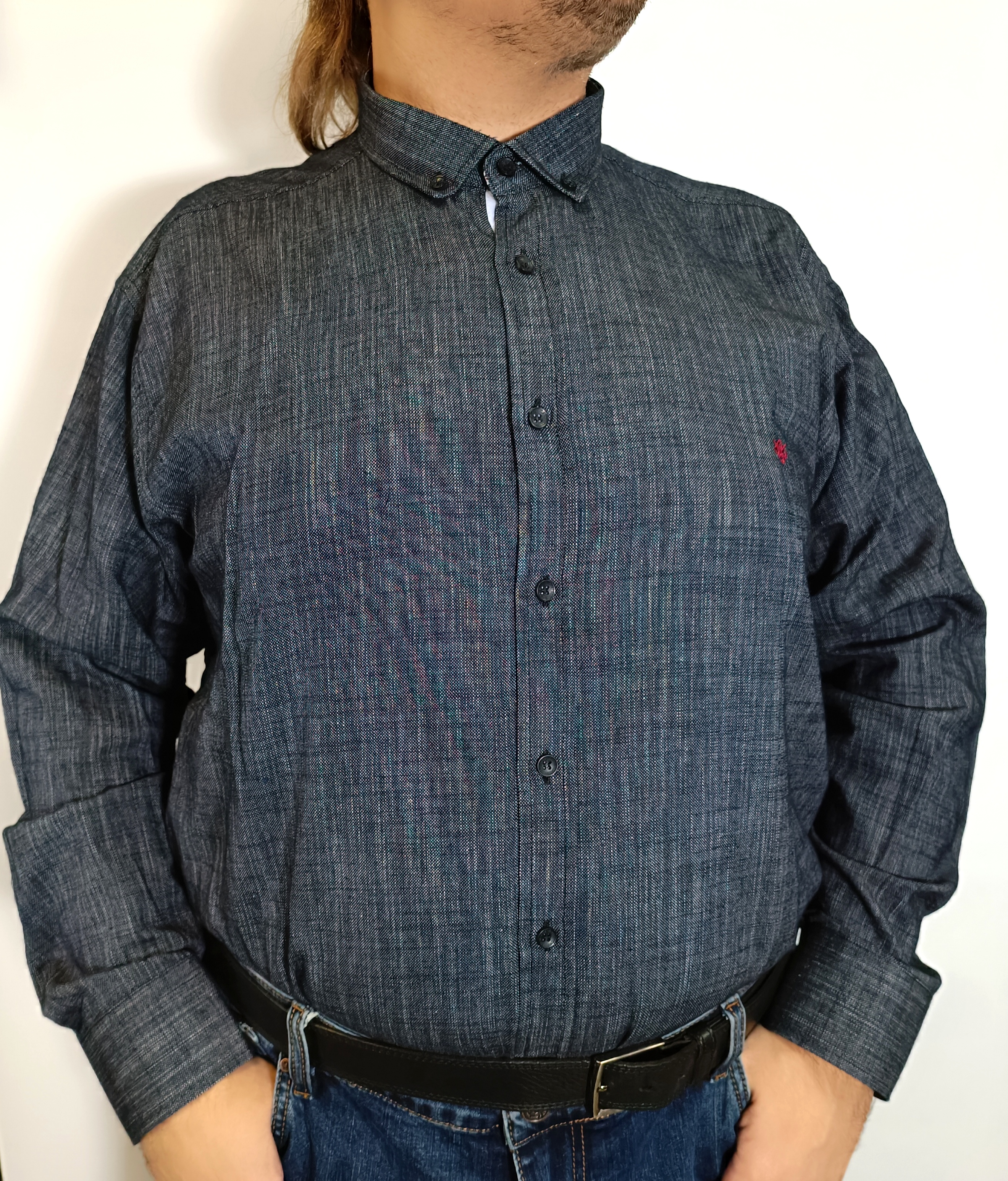 Рубашка мужская Castelli 1631 синяя 3XL