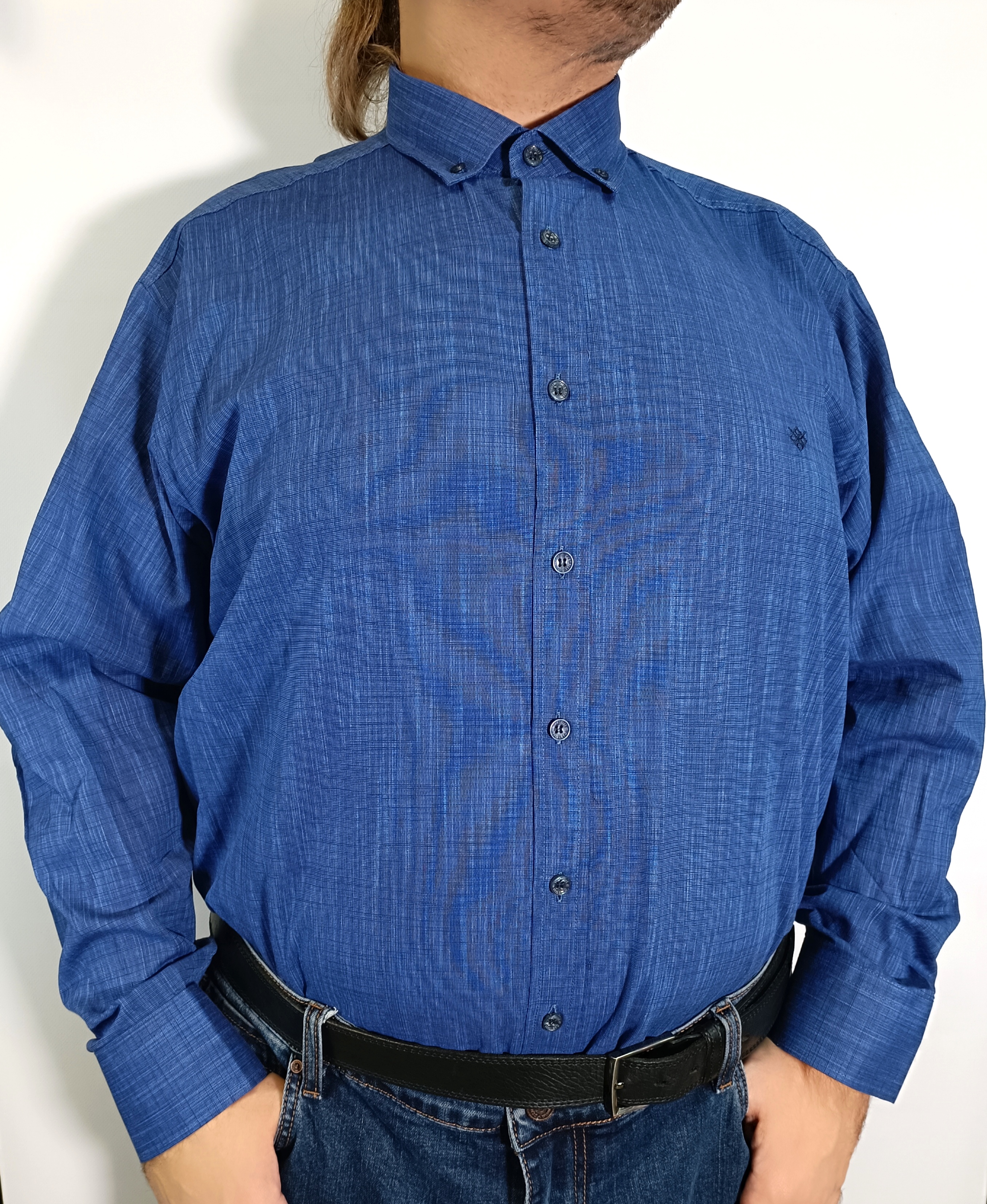 Рубашка мужская Castelli 16319 синяя 3XL