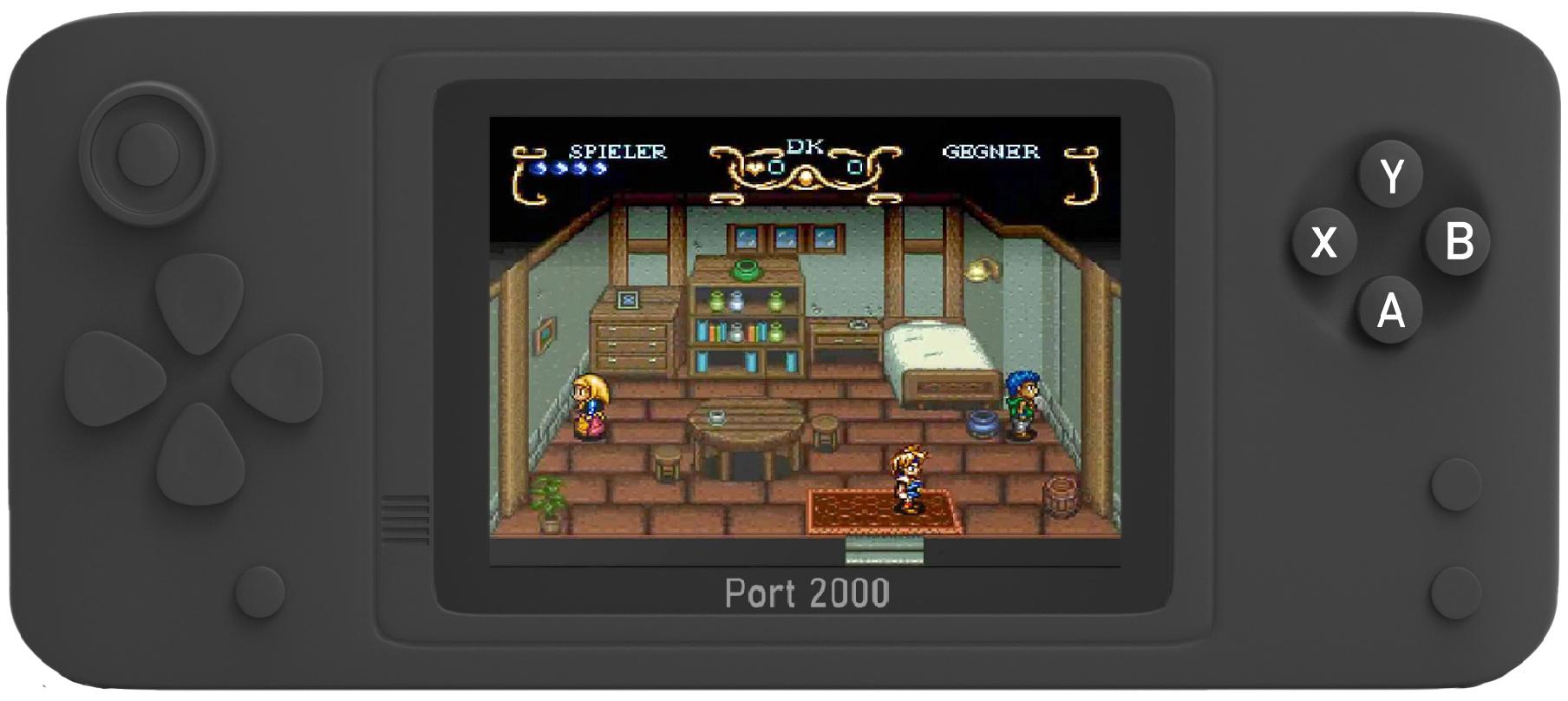 Портативная игровая приставка Retro Genesis Port 2000 Черный