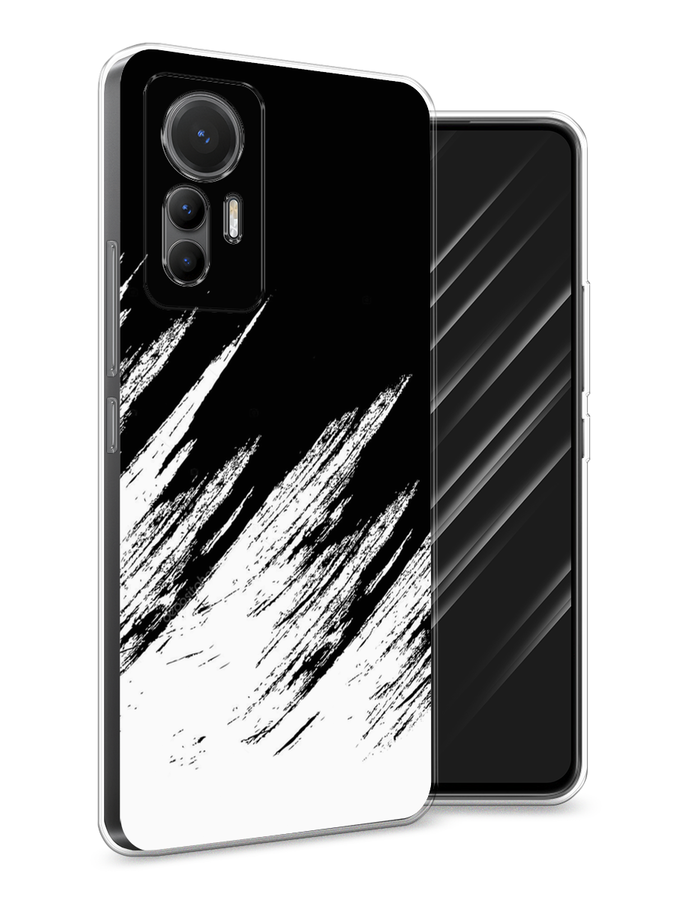 Чехол Awog на Xiaomi 12 Lite "Черно белые брызги"