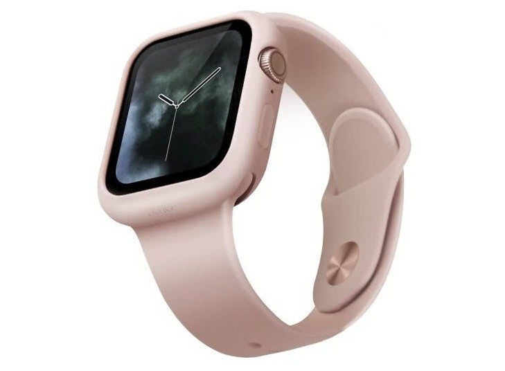 Чехол Uniq Lino для смарт-часов Apple Watch 44mm розовый