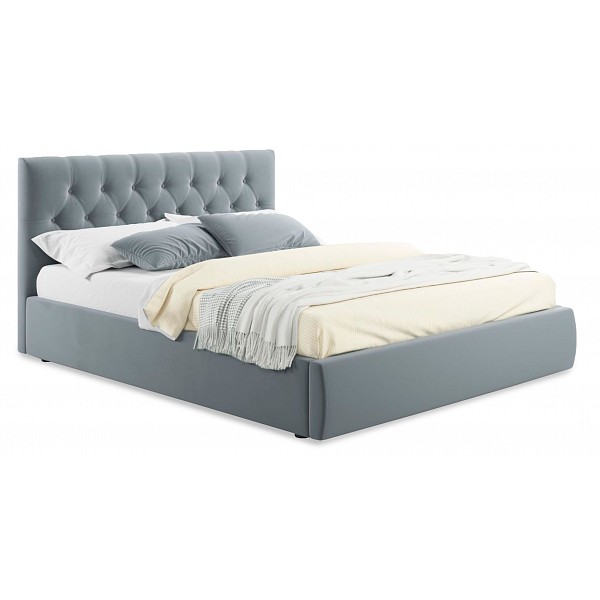 Кровать двуспальная Наша мебель Verona 2000x1800 с подъемным механизмом, серый