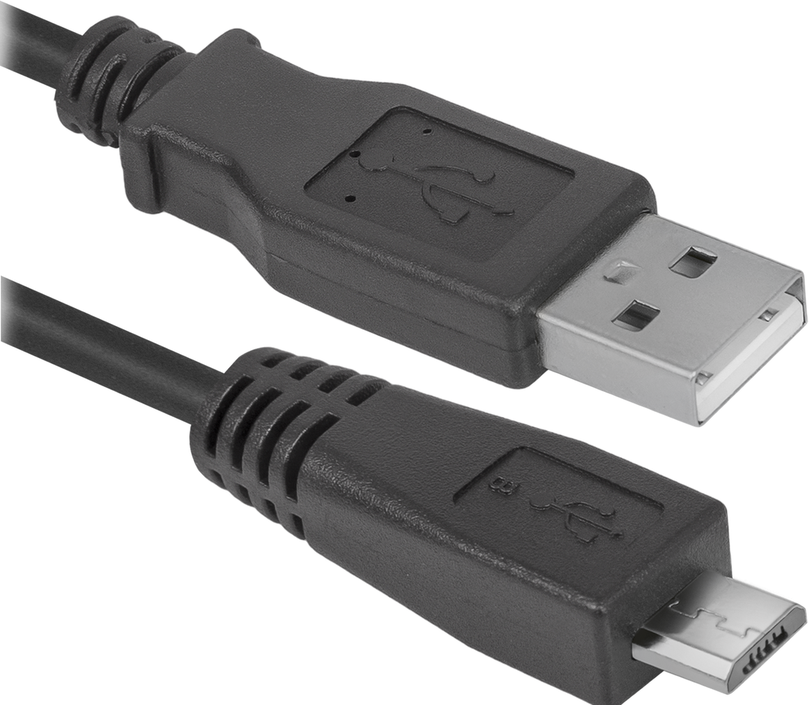 Кабель Defender USB08-06 USB 2,0 AM-MicroBM,1,8м, PolyBag