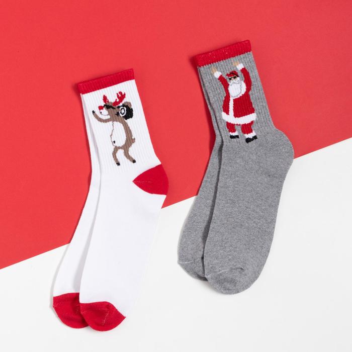 Комплект носков Kaftan Santa, размер 41-44, 27-29 см, 2 пары