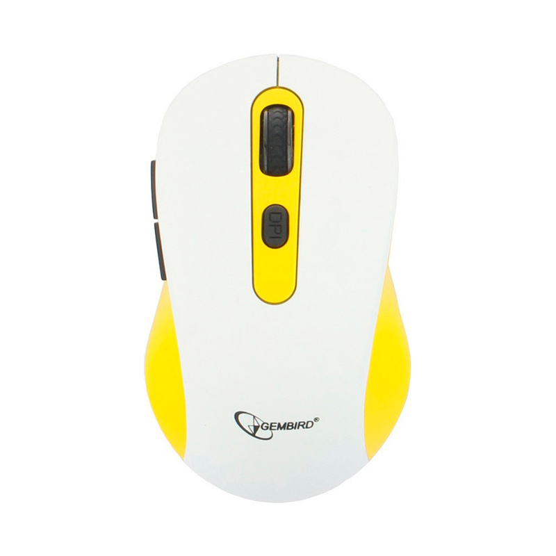 Беспроводная мышь Gembird MUSW-221-Y White/Yellow