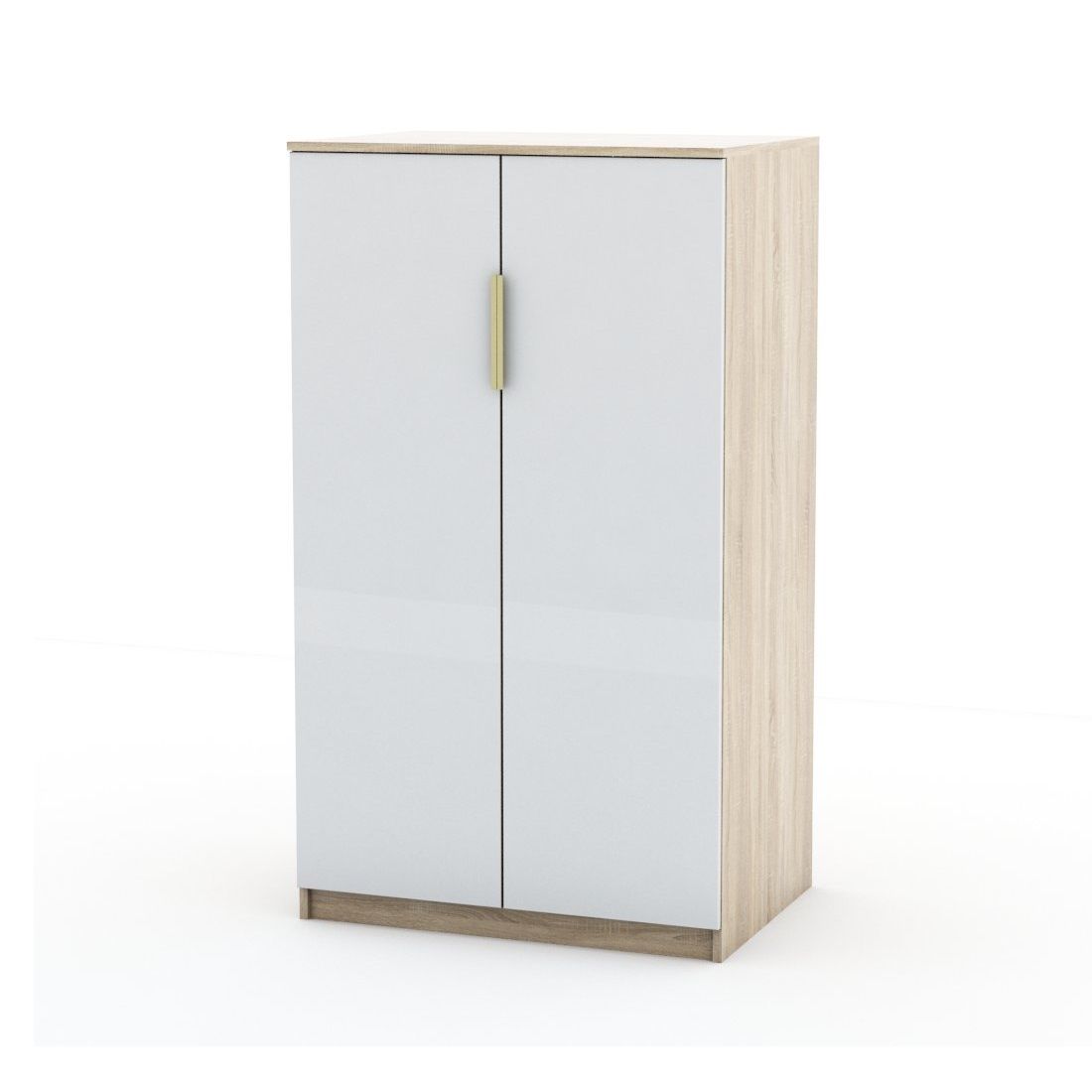 Шкаф для одежды Римини, 80х57х140 см, дуб сонома-белый