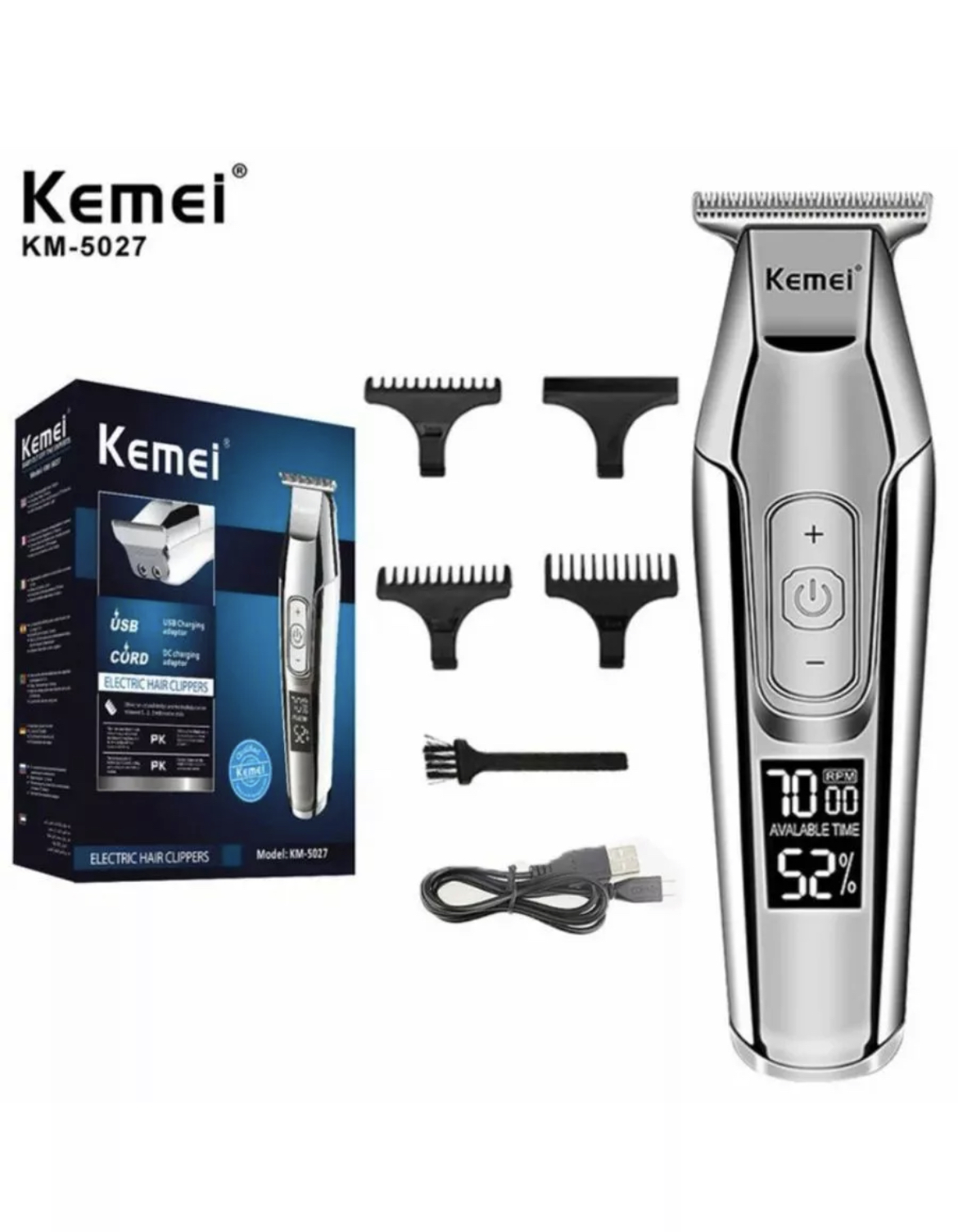 Машинка для стрижки волос Kemei KM-5027