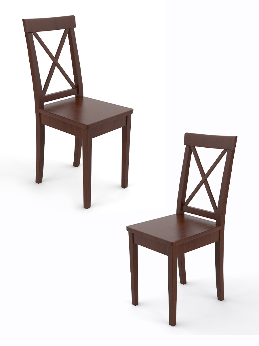 Комплект стульев 2 шт. СтолБери Марита, коричневый/темный орех