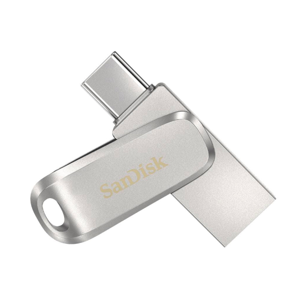 Флешка SanDisk Ultra Dual Drive Luxe 128ГБ Silver (SDDDC4-128G-G46)