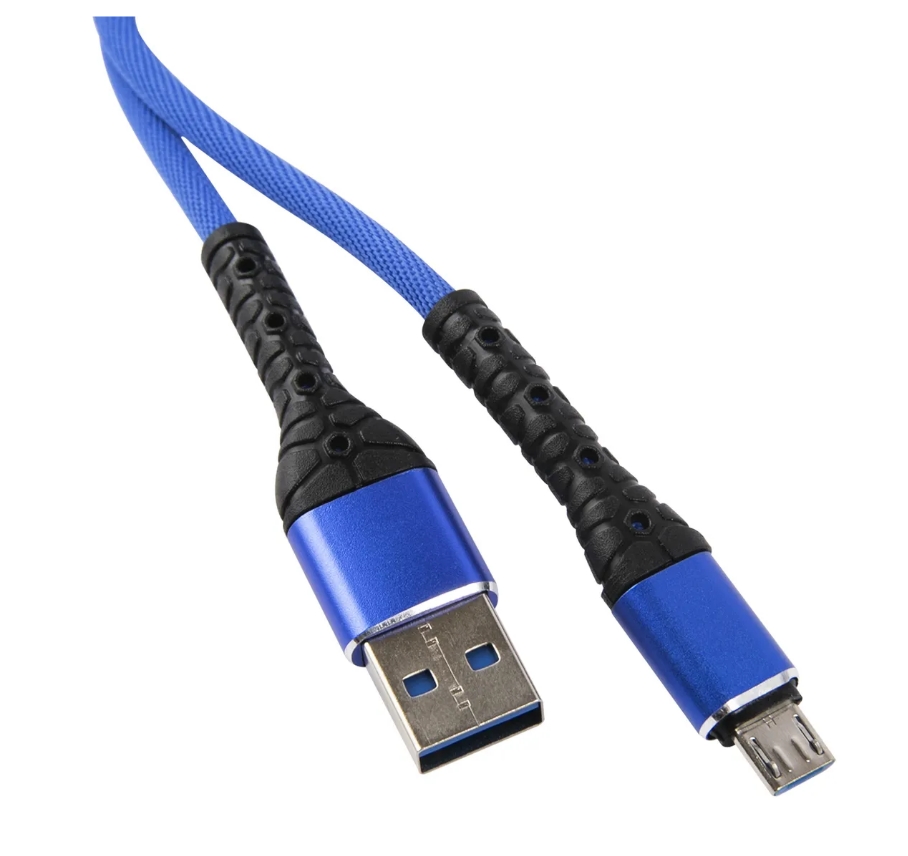 Кабель mObility USB-micro USB синий 1 м