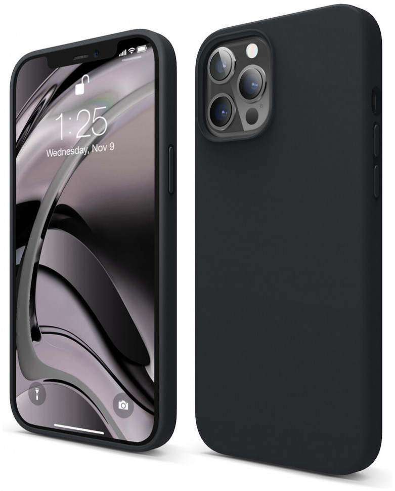 Чехол Elago для iPhone 12 Pro Max (6.7) Soft silicone Black