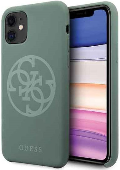 Чехол CG Mobile Guess Silicone collection 4G logo Hard для iPhone 11  Зеленый