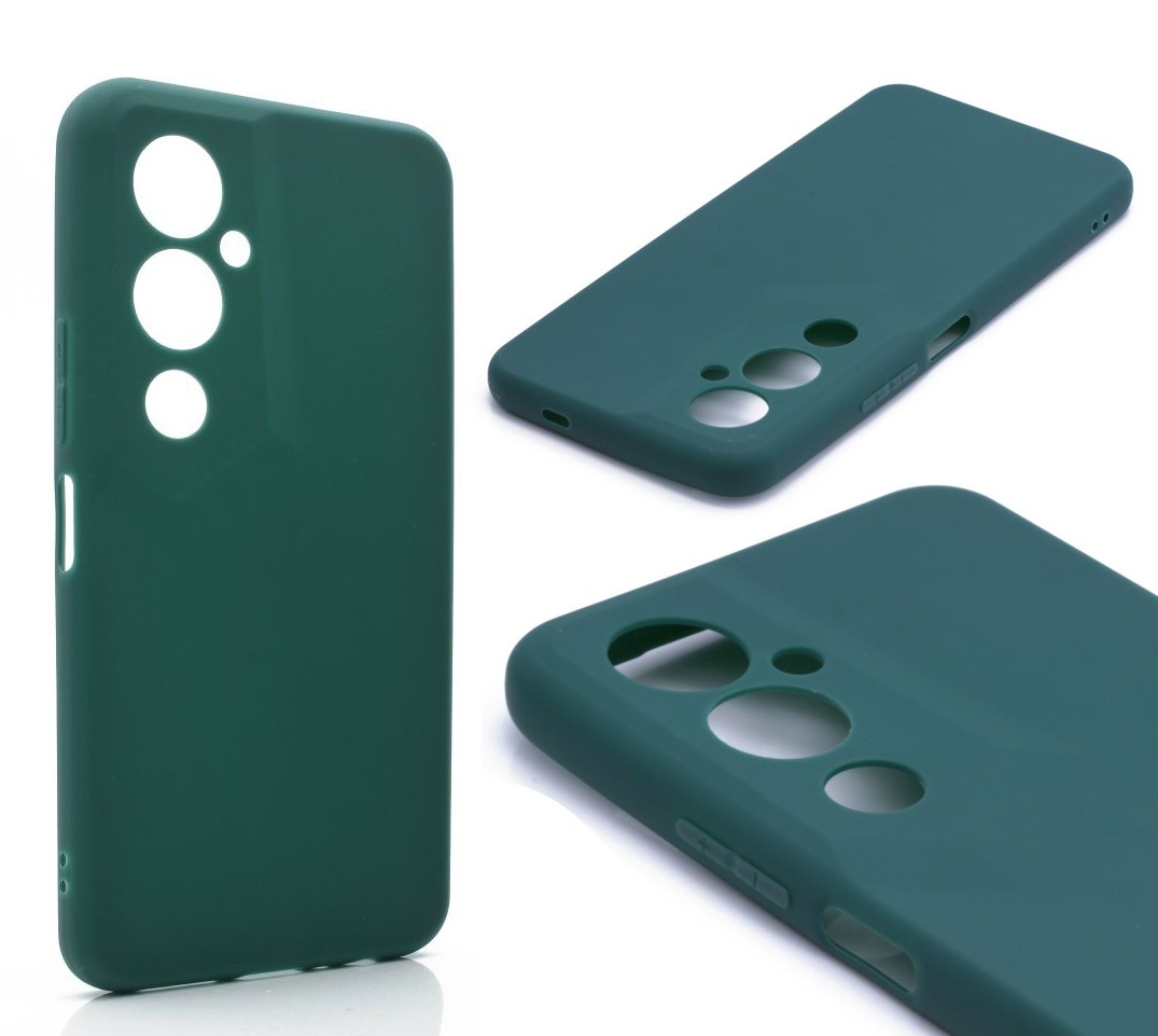 Силиконовый чехол TPU Case матовый для Tecno Pova 4 Pro зеленый