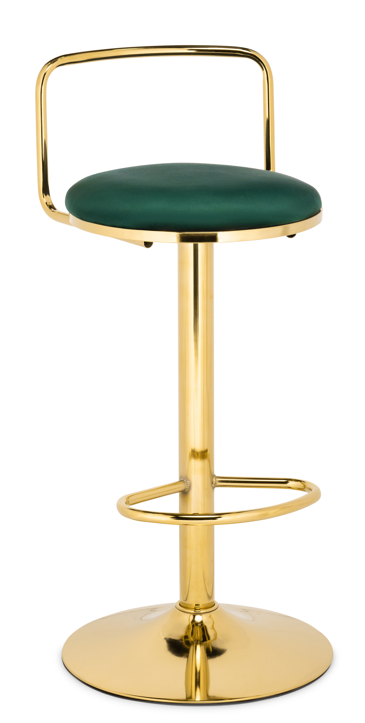 Полубарный стул Woodville Lusia green / gold