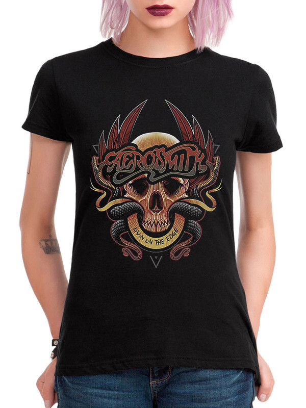 Футболка женская Design Heroes Aerosmith черная XS