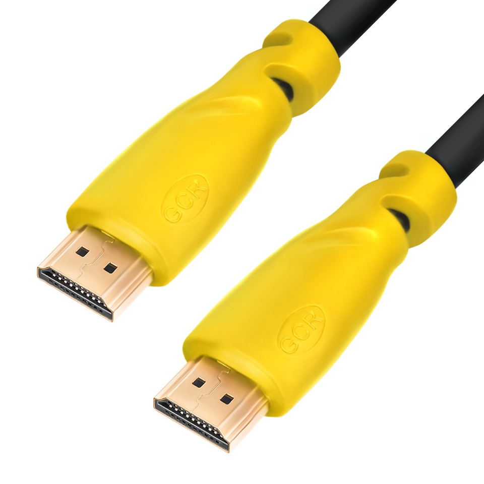 Кабель GCR GCR-HM300 HDMI - HDMI 1,5 м Yellow/Black