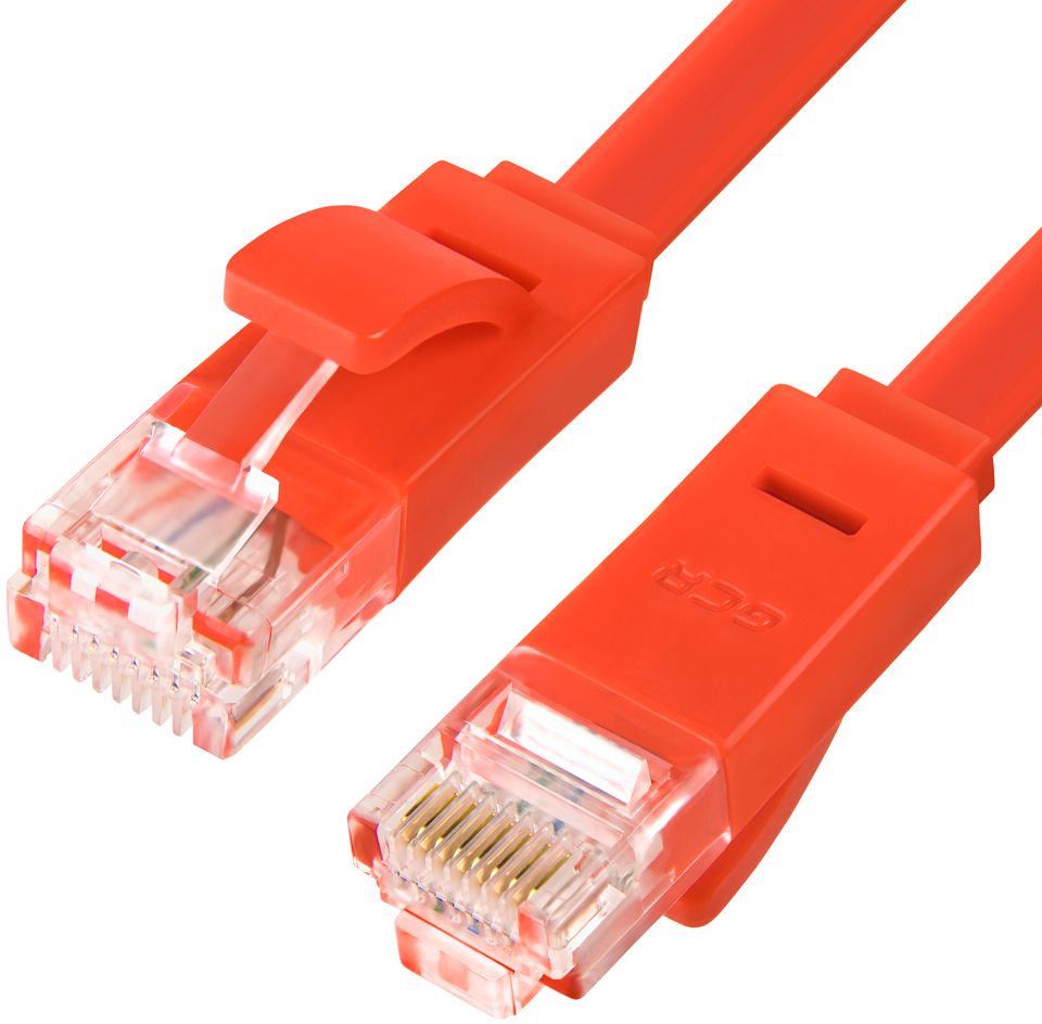 Кабель GCR RJ45-RJ45, M-M 1,5м Red (GCR-LNC624-1.5m)