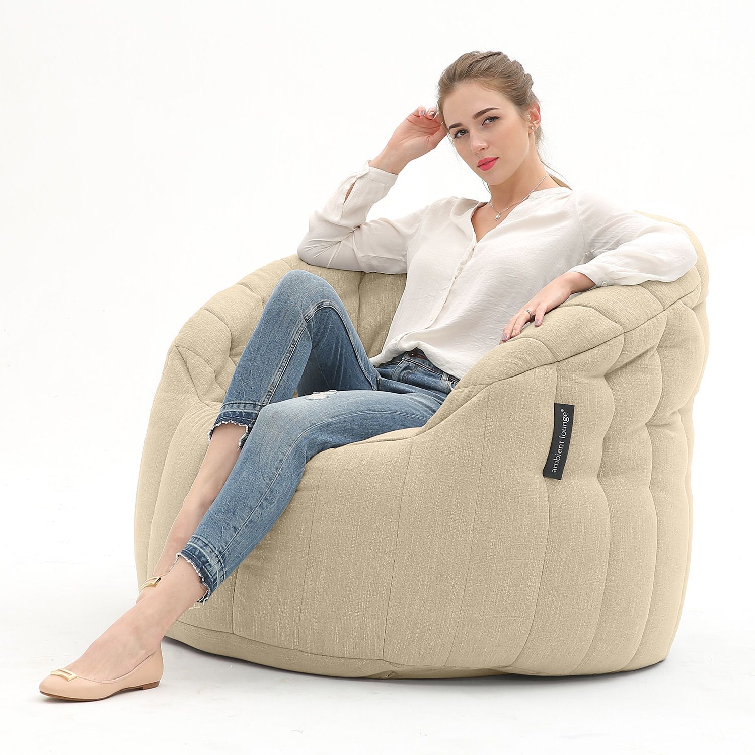 Кресло для чтения и отдыха aLounge - Butterfly Sofa - Eco Weave (шенилл, бежевый)