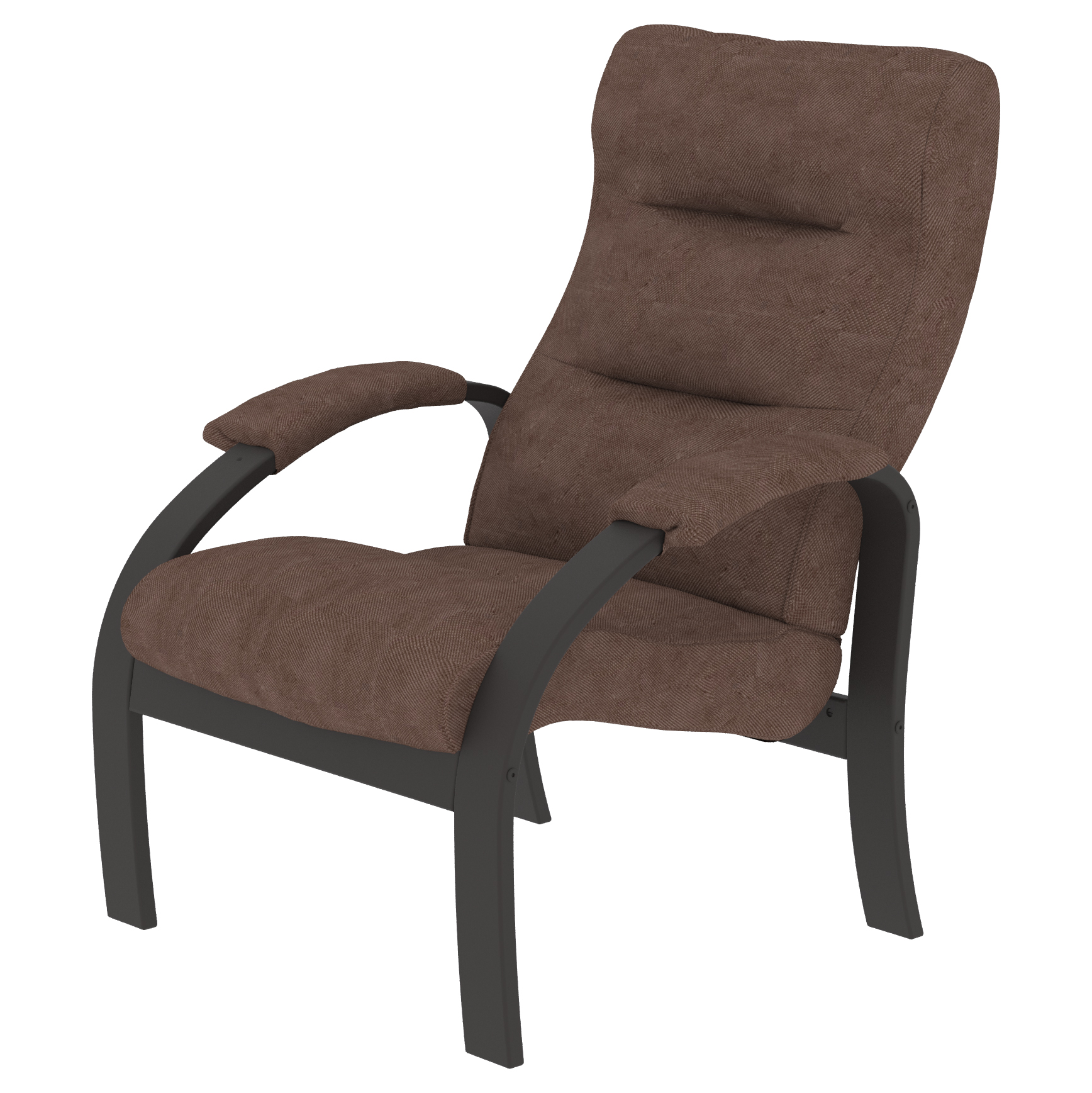 Кресло для отдыха Мебелик Шоле, Ткань опхелия 15, каркас венге